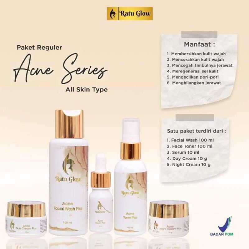 Jual Ratu Glow Reguler Skincare Original ( Paket Acne Dan Brightening ) | Shopee Indonesia