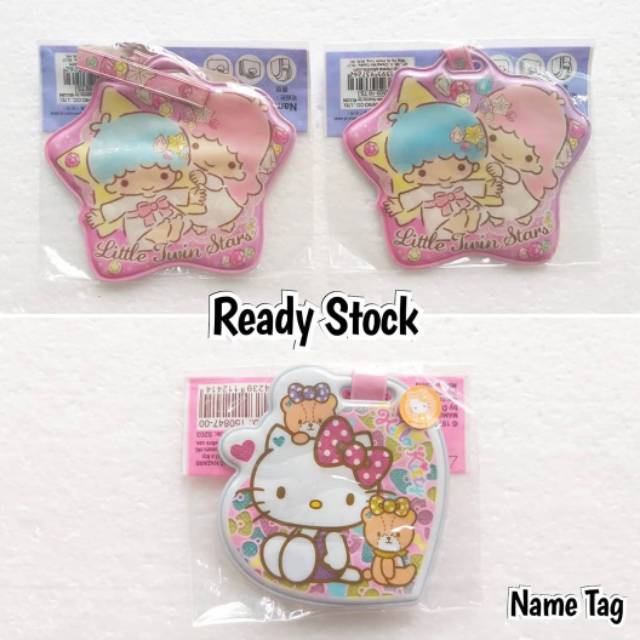 Jual Name Tag / Tag Nama Sanrio Little Twin Stars & Hello Kitty ...