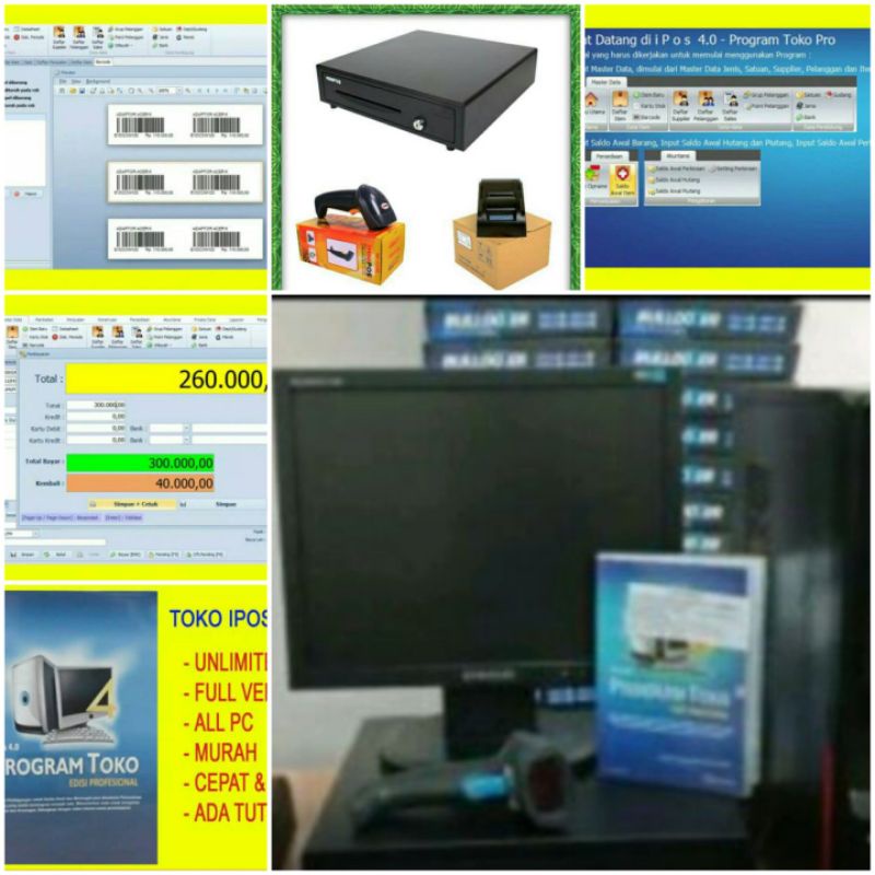 Jual KOMPUTER KASIR fullset i3 ram 2 GB hdd 250/320/500 GB mon 17 inch ...