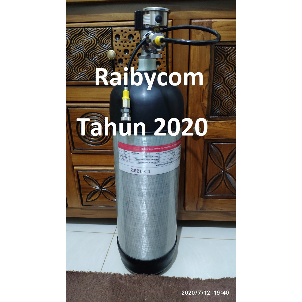 Jual Tabung Scuba Carbon Composite 6,8 Liter PCP Tube Composit Karbon 6 ...