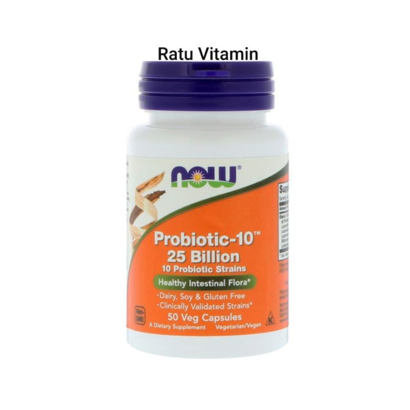 Jual Now Foods Probiotic 10 25 Billion 50 Veg Capsules | Shopee Indonesia