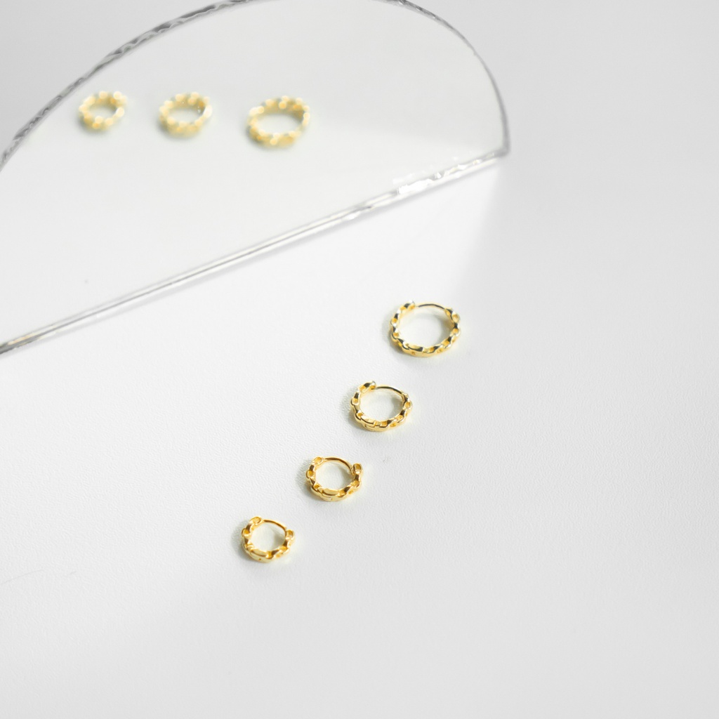 Jual Aeroculata The Twinsy Huggie Set Hoop Earrings 925 Sterling Silver ...