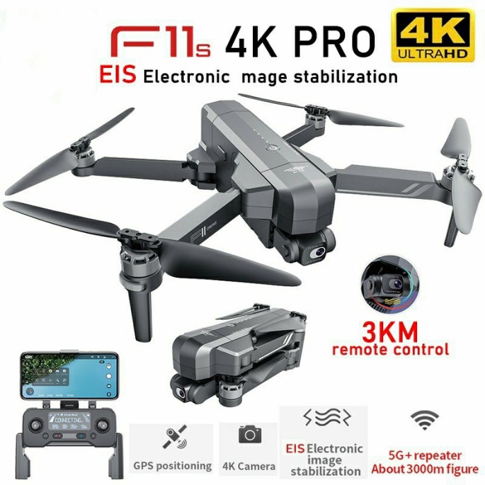 Jual SJRC F11 PRO 4K F11S 4K PRO DRONE 2AXIS GIMBAL BRUSHLESS MOTOR ...