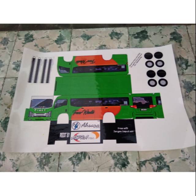 Jual Lembaran Papercraft Mobil ELF Isuzu Trans Wisata Pariwisata Skala ...