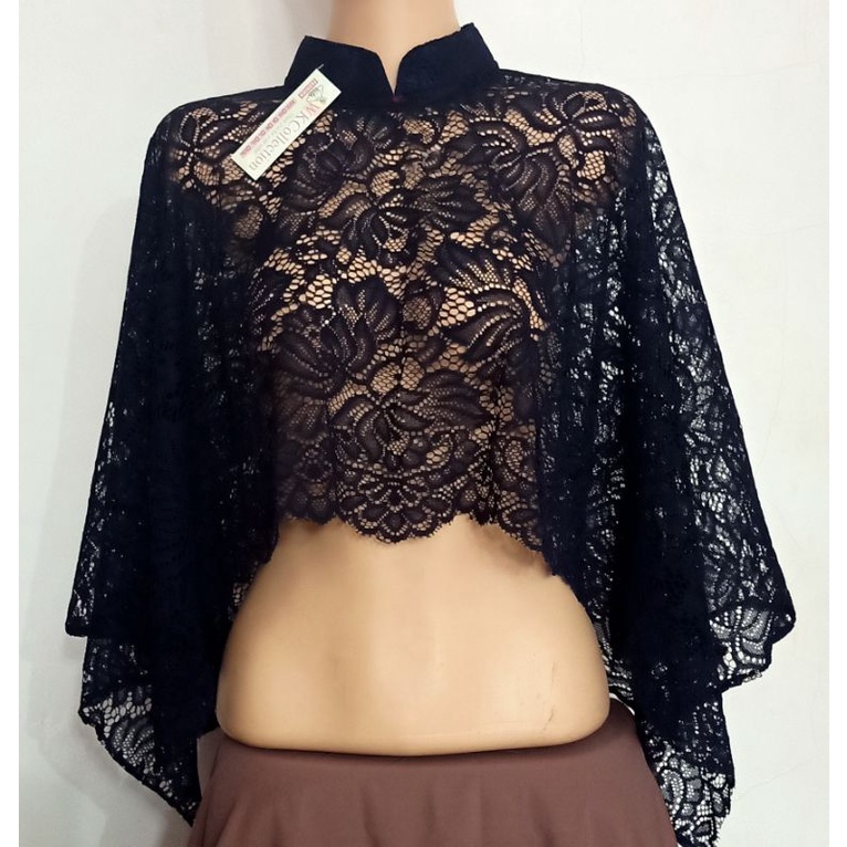 Jual Cape brokat paris cuantik outer perempuan bahan full brukat ...