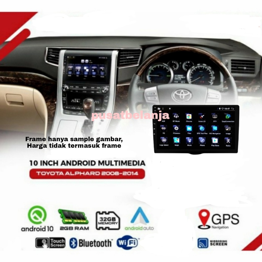 Jual GARANSI 1TAHUN Head Unit Android Alphard 10inch 08-14 | Shopee ...