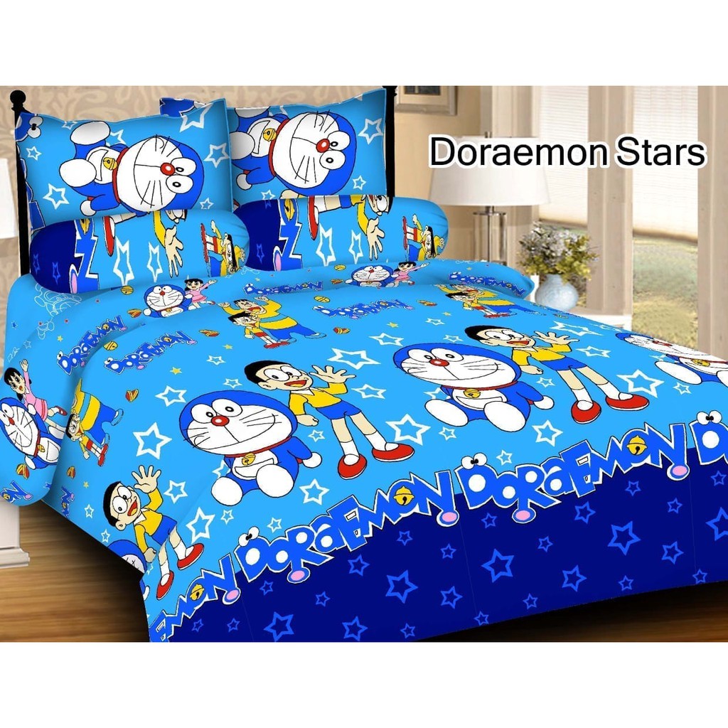 Jual Sprei karakter doraemon uk 120 x 200 & 180 x 200 | Shopee Indonesia