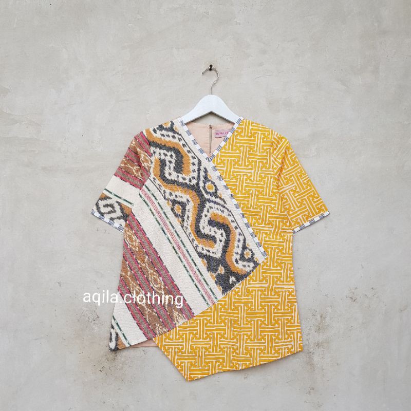Jual Batik atasan lucu dan unik A1112 Cream | Shopee Indonesia