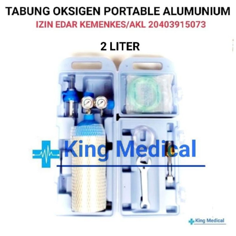 Jual Tabung Oksigen Alumunium Portable Travelling 2 L (Liter) | Shopee Indonesia