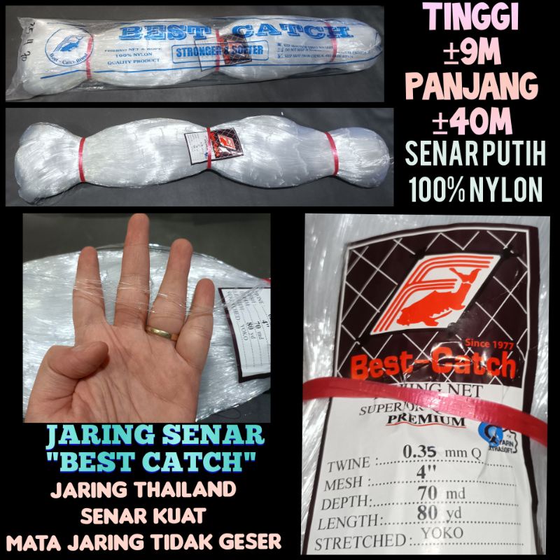 Jual JARING SENAR BEST CATCH 0.35MM 4INCI JARING JALA FISHING NET ...