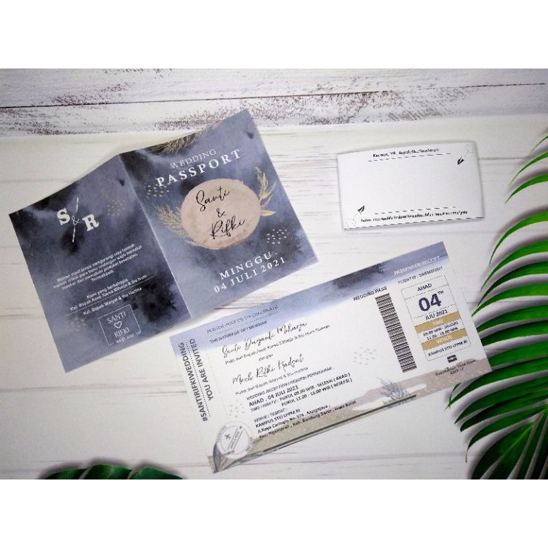 Jual Undangan Custom Passport Wedding | Shopee Indonesia