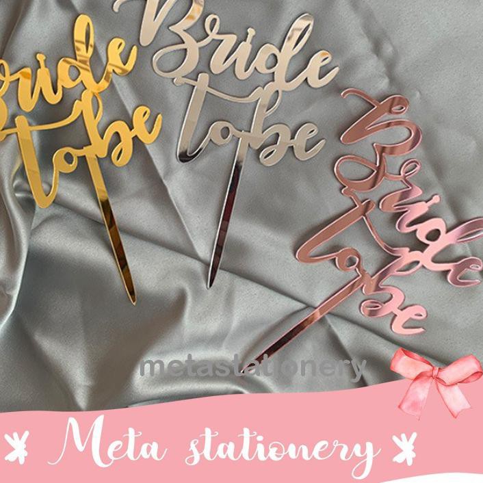 Jual Harga Bersahabat Topper Kue Akrilik / Cake Topper Acrylic Bride To ...