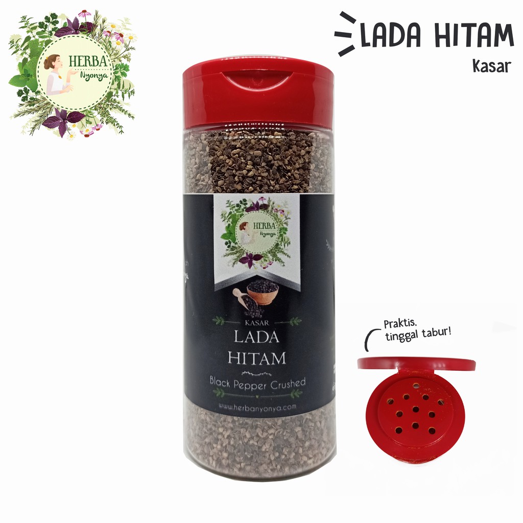 Jual LADA HITAM KASAR TABUR BLACK PEPPER CRUSHED REMPAH - HERBA NYONYA ...