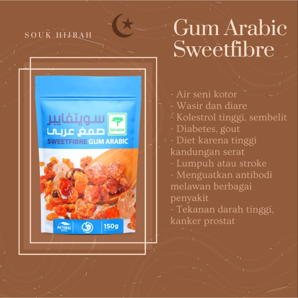 Jual Gum Arabic Sweetfibre Asli Herbal Sudan Obat Penyakit Gum Arab Gom ...