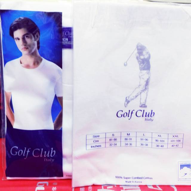 Jual KAOS OBLONG GOLF CLUB PUTIH POLOS | Shopee Indonesia