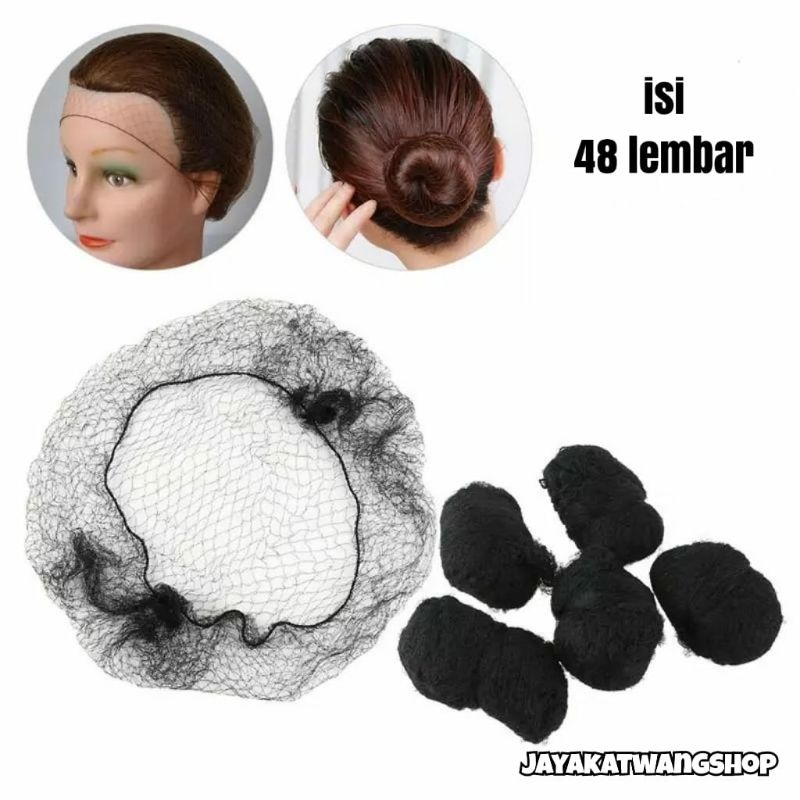 Jual ISI 48PCS - HAIRNET Sanggul | Jaring Rambut Hair Net 1 Piring ...