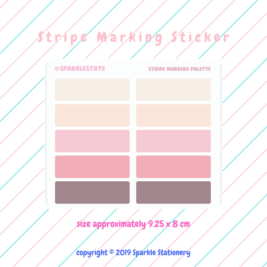 Jual Stripe Masking Sticker Nude Color Palette Planner Bujo Agenda ...