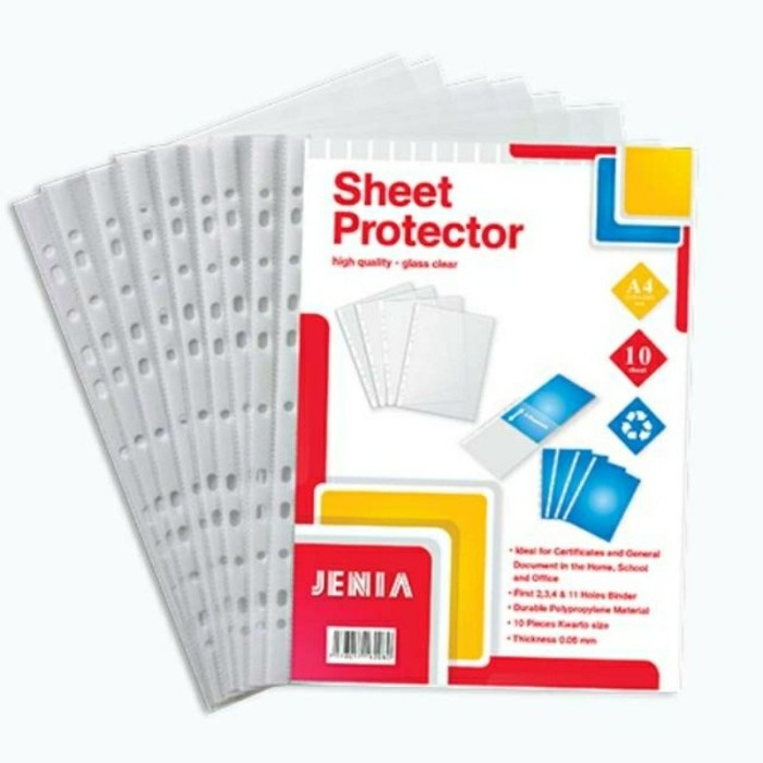 Jual sheet protector jenia ukuran a4 ( 1 pak isi 10 lembar) | Shopee ...
