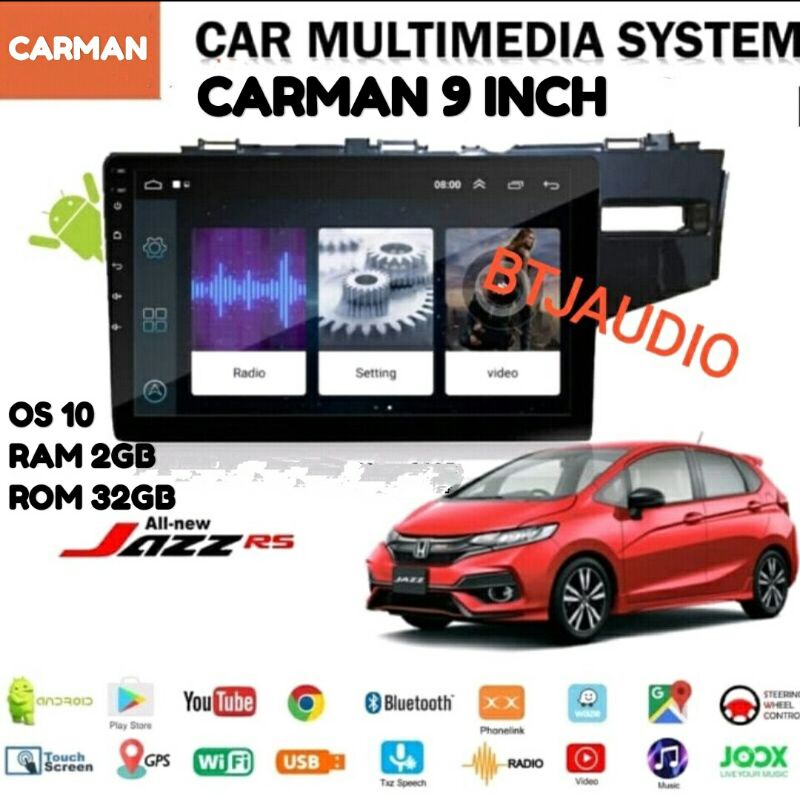 Jual HEAD UNIT TAPE MOBIL ANDROID OEM JAZZ RS 2013 - NOW LAYAR 9 INCH ...