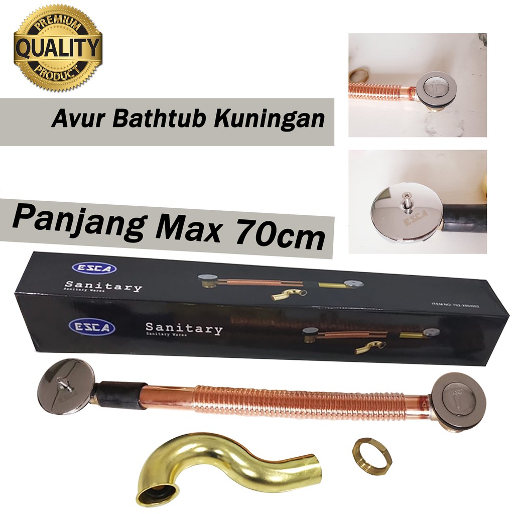 Jual Avur Bathtub Kuningan ESCA / Afur Bathtub / Pembuangan Bak Mandi ...