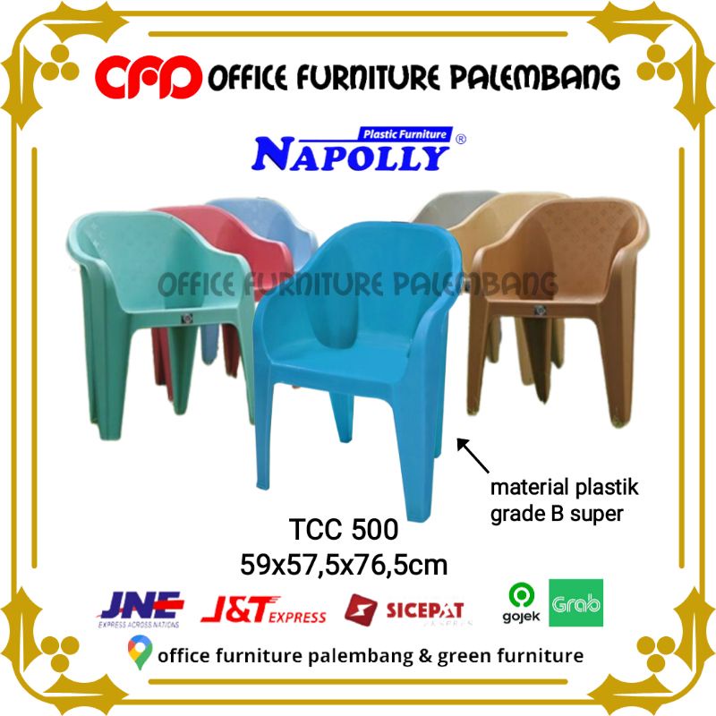Jual kursi plastik napolly TCC 500 kursi teras kursi taman grade super ...
