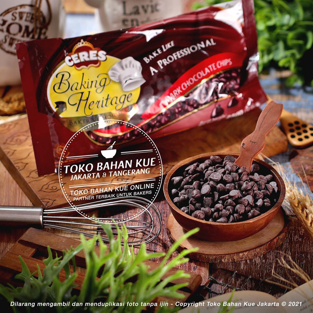 Jual CERES DARK 250gr Chocochips Chocolate Baking Heritage Choco Chips ...