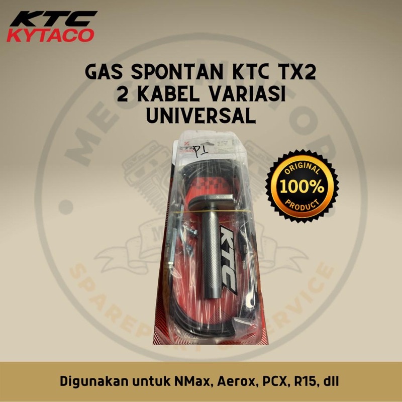 Jual GAS SPONTAN KTC 2 KABEL ( KTC ORIGINAL UNIVERSAL ( SEMUA MOTOR KABEL 2M ) 100% ORIGINAL ...