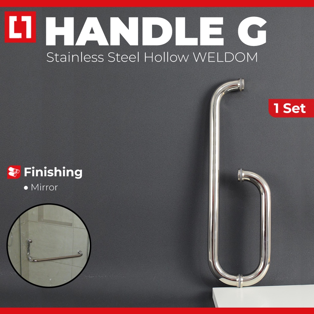 Jual Pull Handle Pintu Kaca Shower AS 23x43 - Weldom | Shopee Indonesia