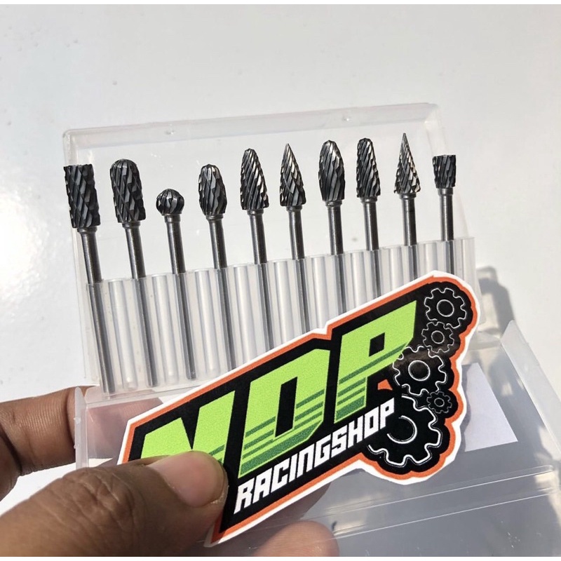 Jual Mata tuner porting set searah sepaket isi 10 ukuran 3x50 | Shopee ...