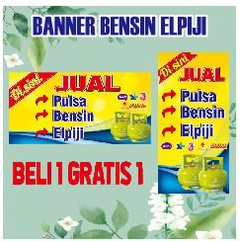 Jual BANNER BENSIN ELPIJI BELI 1 DAPAT 2 SPANDUK | Shopee Indonesia