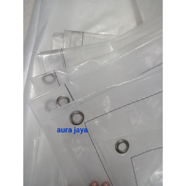 Jual plastik UV lebar 4 meter ukuran costum ketebalan 200 micron kualitas tebal plastik bening ...