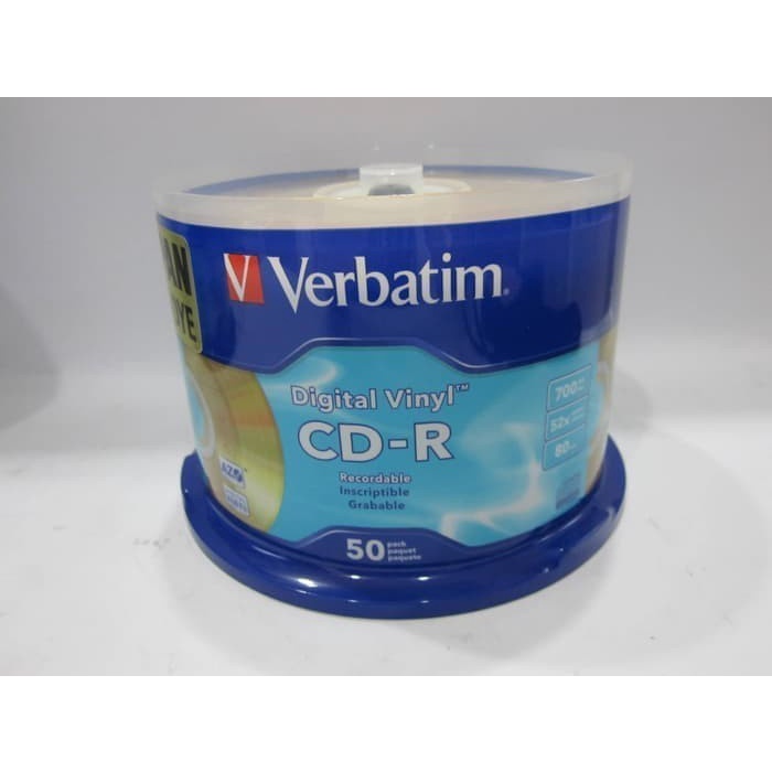 Jual Verbatim CD-R 52X Digital Vinyl tabung isi 50 63305 | Shopee Indonesia