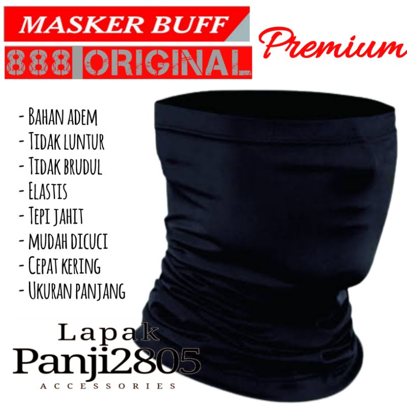 Jual Masker Baff 888 Original Hitam Polos Premium Tutup Kepala Bahan ...