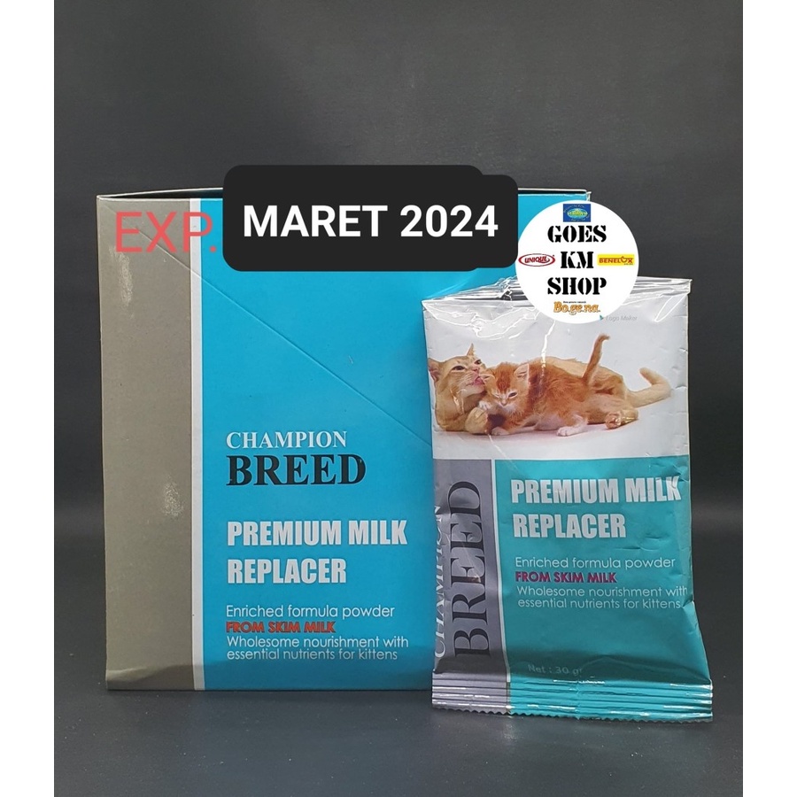 Jual Susu Kucing ( Champion Breed 30g Premium Milk Replacer ) | Shopee ...
