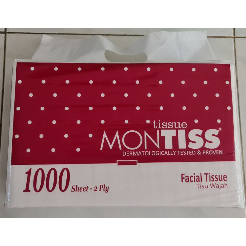 Jual tisu tissue Montiss 1000 sheet / Nice 900gram / multi 1kg 1000gram facial tissue | Shopee ...