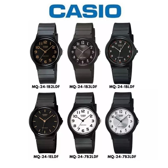 Jual CASIO ORIGINAL MQ24 MQ-24 MQ24-1B3 MQ-24-1B3 ANALOG WATCH JAM TANGAN PRIA WANITA TALI KARET ...