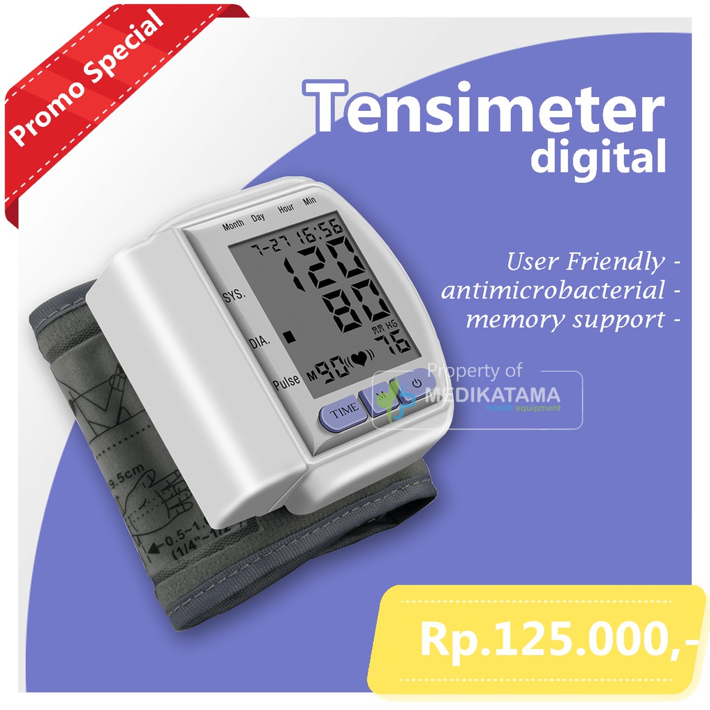 Jual Tensimeter Digital Lengan Alat ukur Tekanan Darah Sphygmomanometer ...