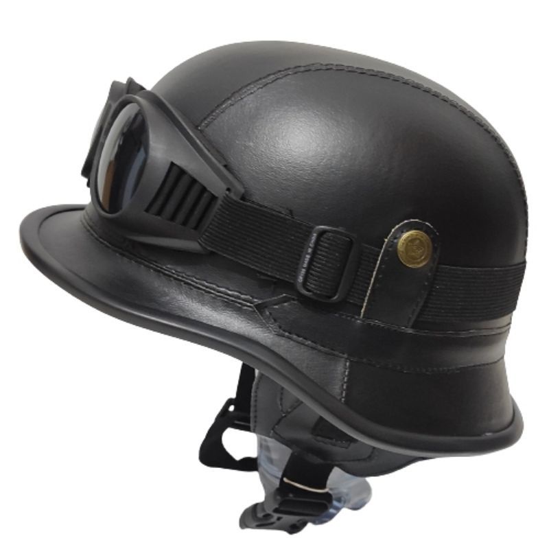 Jual HELM RETRO MILENIAL CRAZY HITAM/HELM HITAM/HELM/HELM RETRO KULIT ...