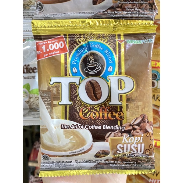Jual TOP coffee/ top kopi bubuk renceng isi 10 sachet kemasan 1000 ...