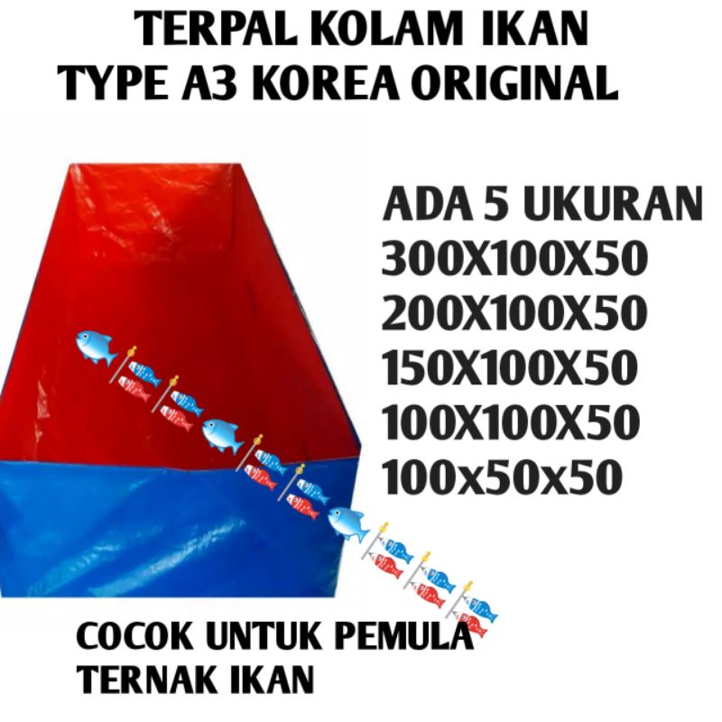 Jual TERPAL KOLAM IKAN A5 KOREA ORIGINAL UKURAN AD 5 UKURAN | Shopee ...