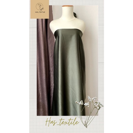 Jual Kain Satin Velvet Premium Warna Hijau Army Bahan seragam Bahan ...