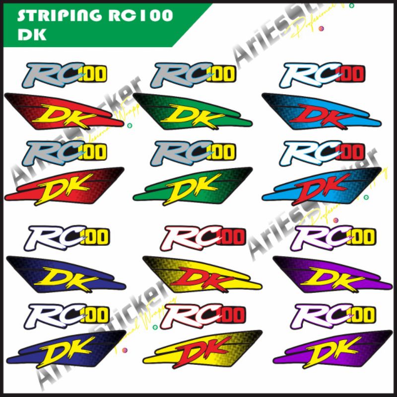 Jual Striping sticker stiker rc dk Suzuki rc100 DX copy original ...