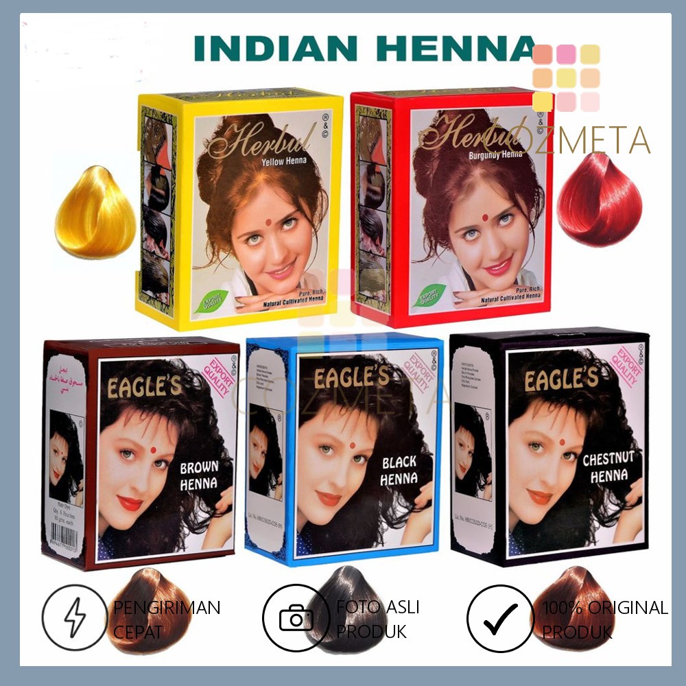 Jual Eagle's Eagles Herbul Henna Hair Dye Herbal Semir Rambut Alami BOX ...