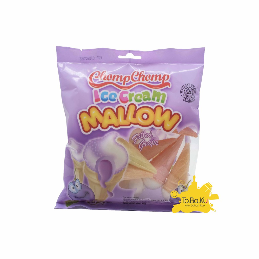 Jual Chomp 3D Ice Cream Mallow Grape / Strawberry / Blueberry 60gr ...