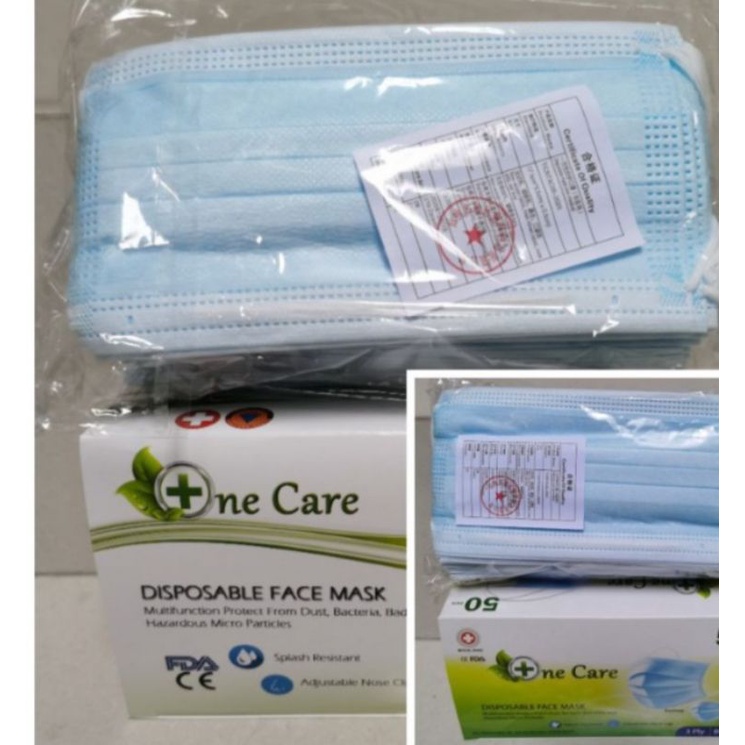 Jual Masker One Care earloop 50pcs | Shopee Indonesia