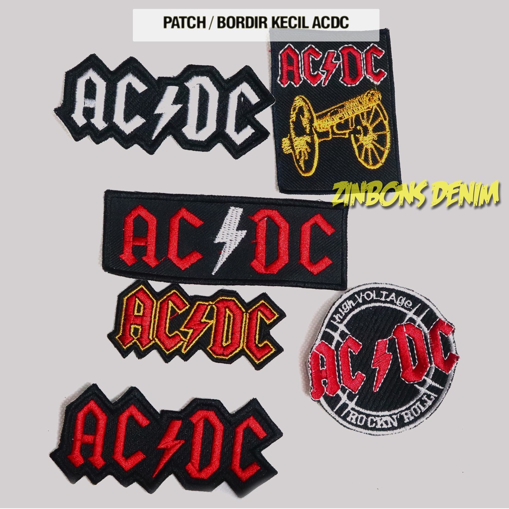 Jual Patch Bordir Murah Emblem Bordir Jaket Motif Band Luar Keren Murah Patch ACDC Patch Music ...