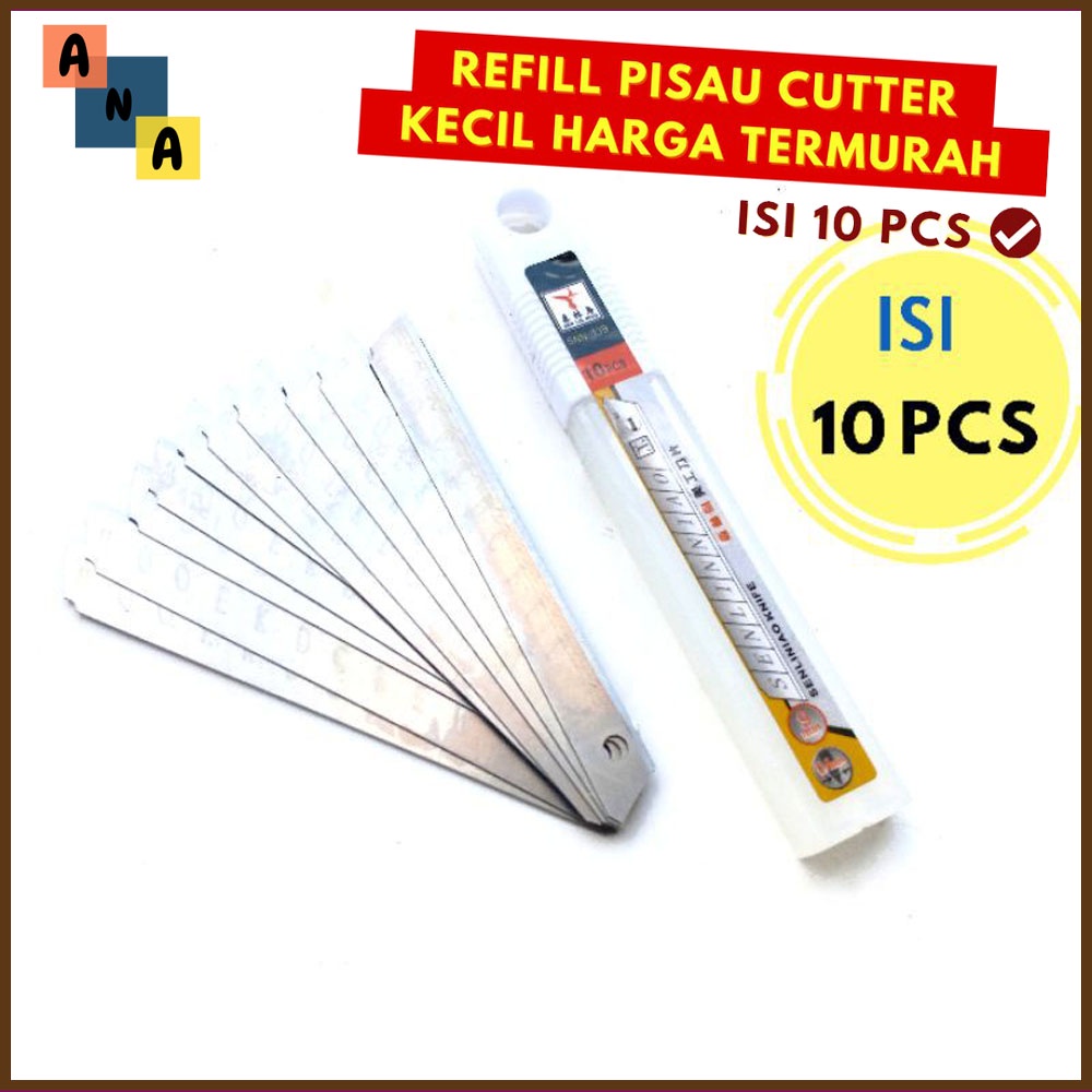 Jual REFILL ISI ULANG PISAU CUTTER KECIL ISI 10 PCS | Shopee Indonesia