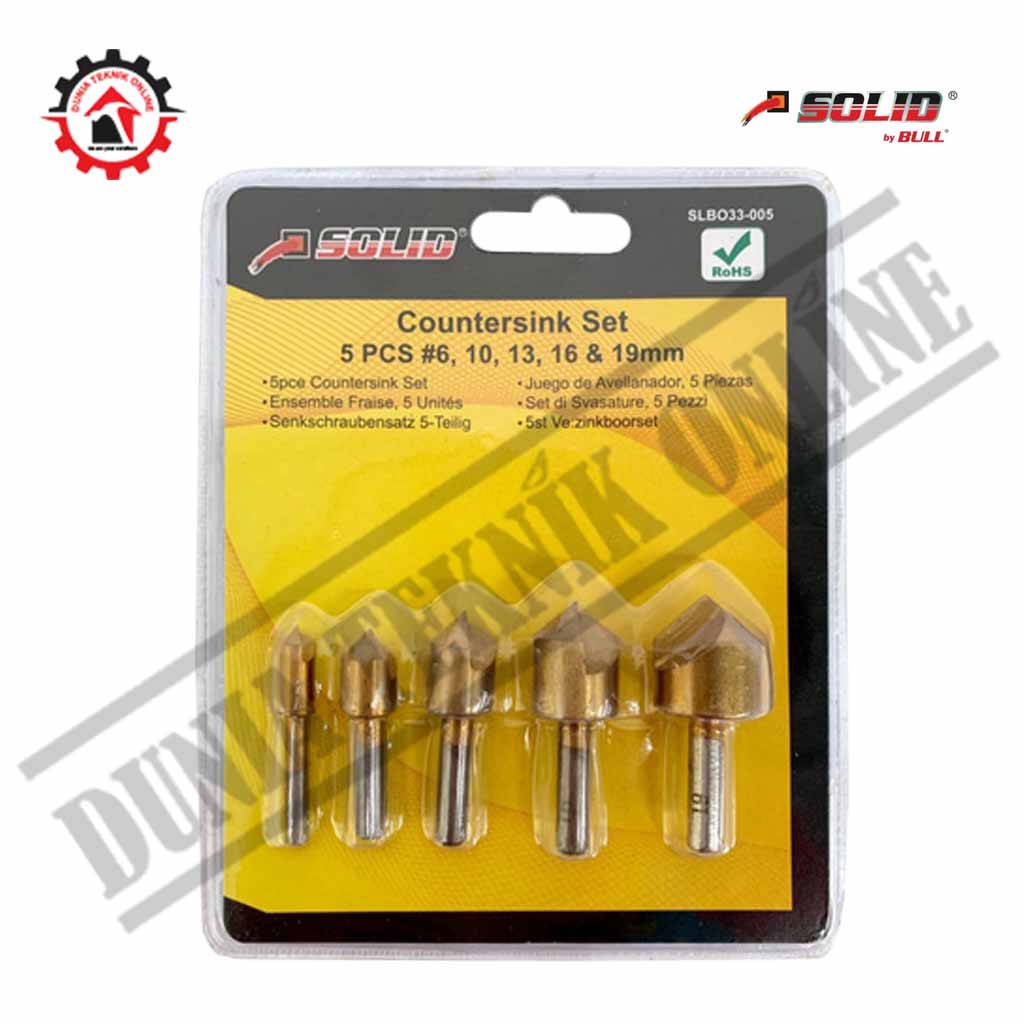 Jual Countersink Set 5Pcs / Mata Bor Set SOLID / Counter Sink | Shopee ...