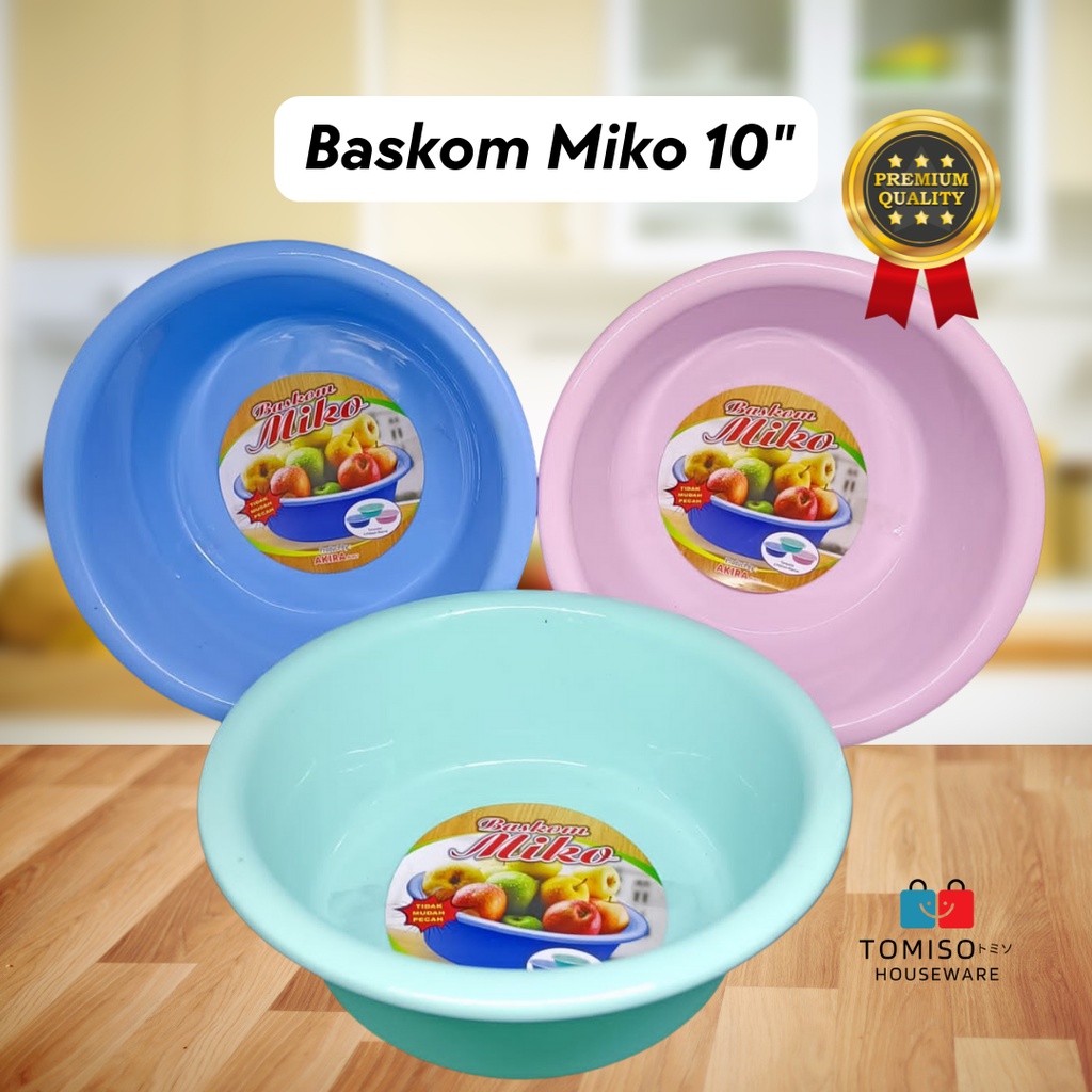 Jual BASKOM PLASTIK PREMIUM MIKO 10" DX Warna Pastel | PLASTIC BASIN 10 ...