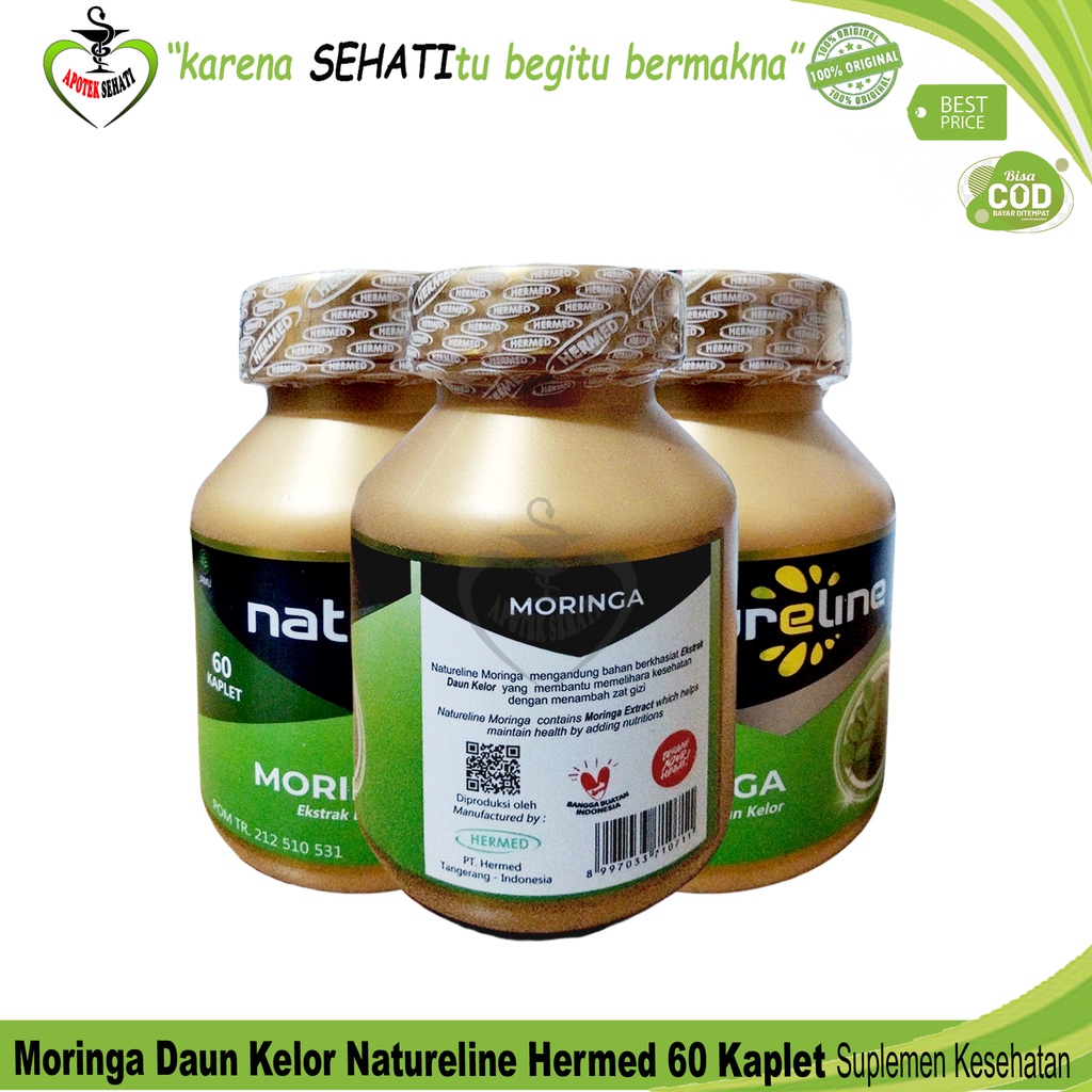 Jual Natureline Moringa 60 Kaplet Extrak Daun Kelor Hermed Suplemen ...